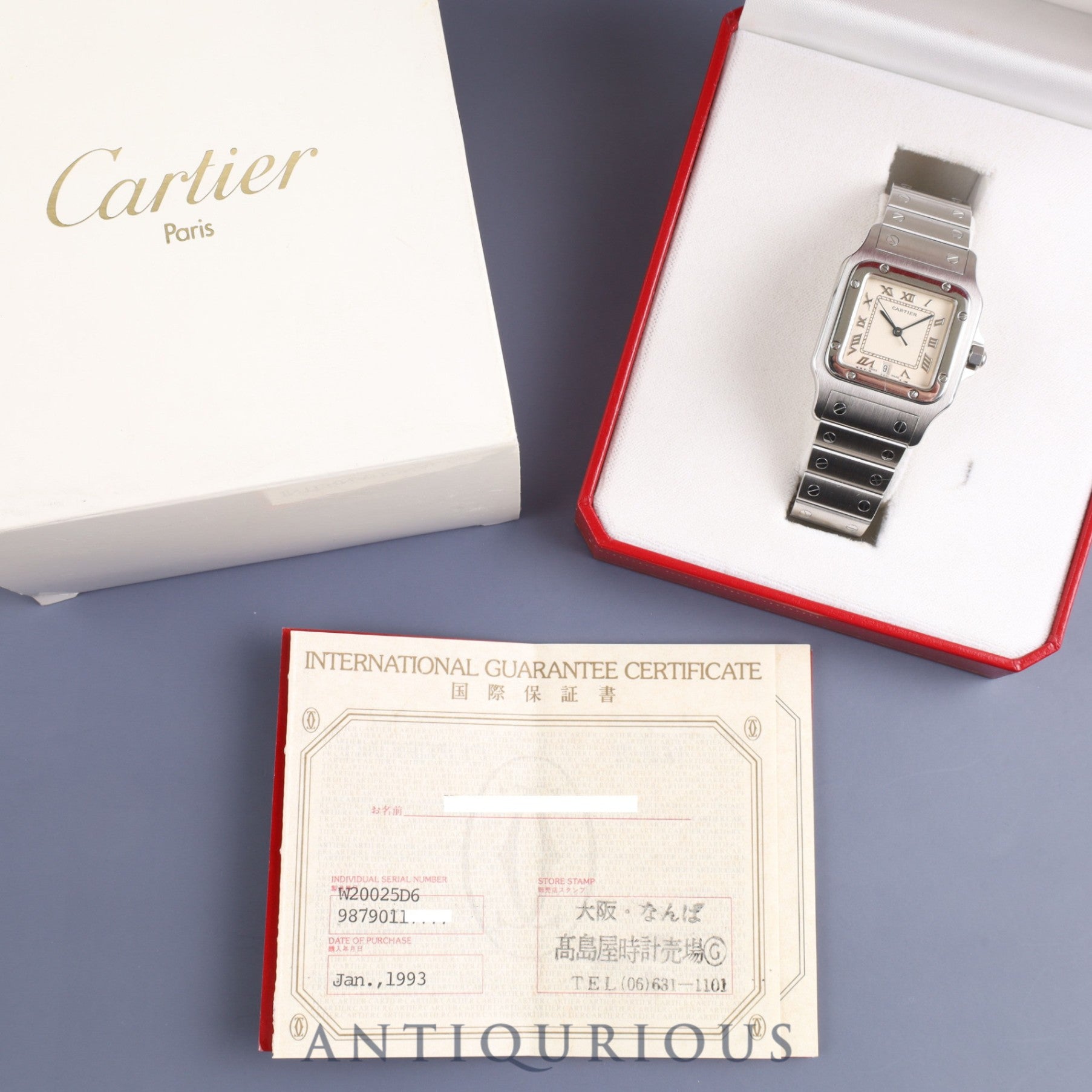 Cartier Santos Galbee LM W20025D6 / 987901 Quartz Cal.687 SS SS Ivory ...